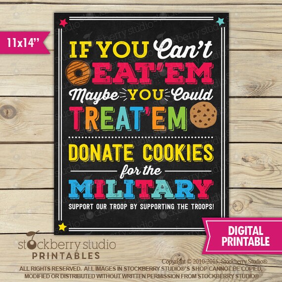 If You Can't Eat'em Treat'em Donate Cookies for Military Troops ...