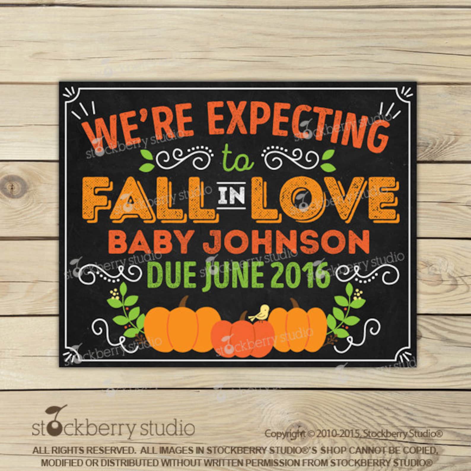 Fall Pregnancy Announcement Sign Printable Fall Baby Announcement ...