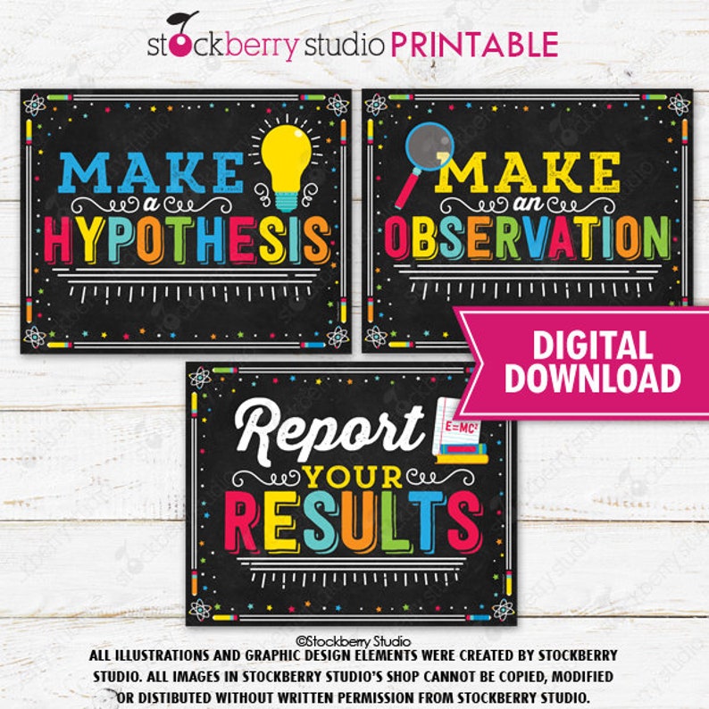 Scientific Method Poster Set Teacher Classroom Rules Decor - Etsy