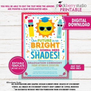 Kindergarten Graduation Invitation Pre K Ceremony Preschool Graduation ...