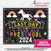 Unicorn First Day of School Sign Rainbow First Day of School Chalkboard ...