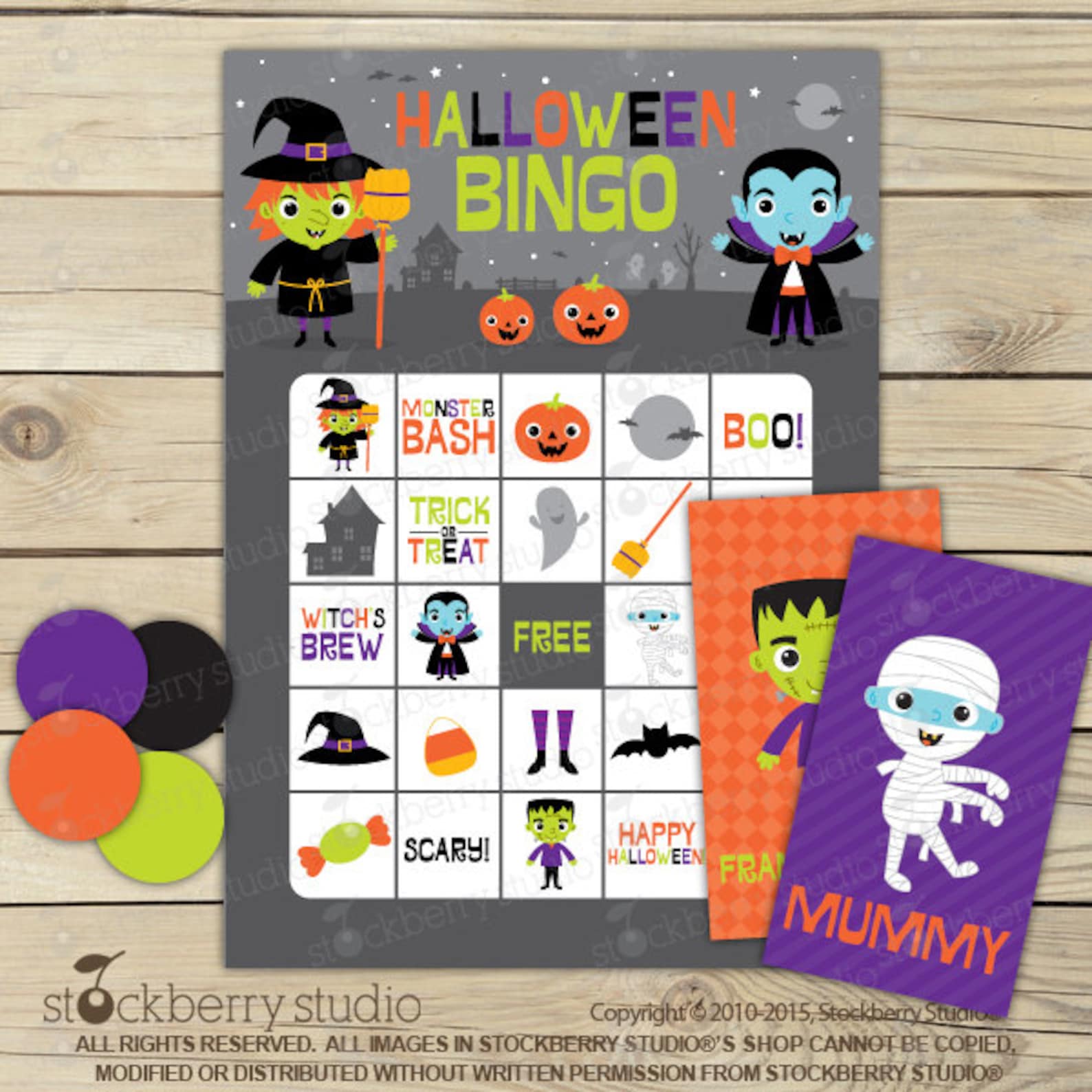 Halloween Bingo Cards Printable Halloween Games Halloween | Etsy