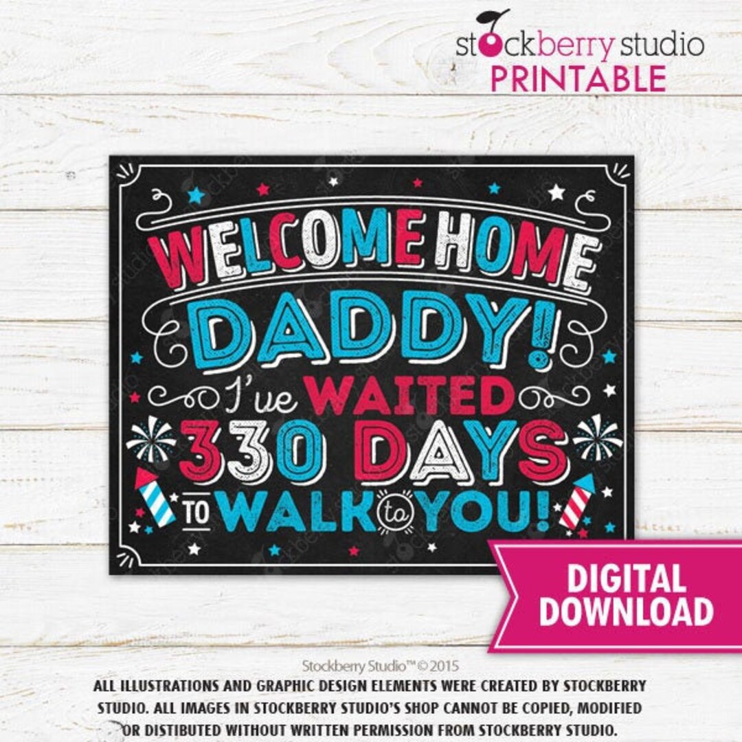 Welcome Home From Deployment Sign Welcome Home Daddy Military - Etsy