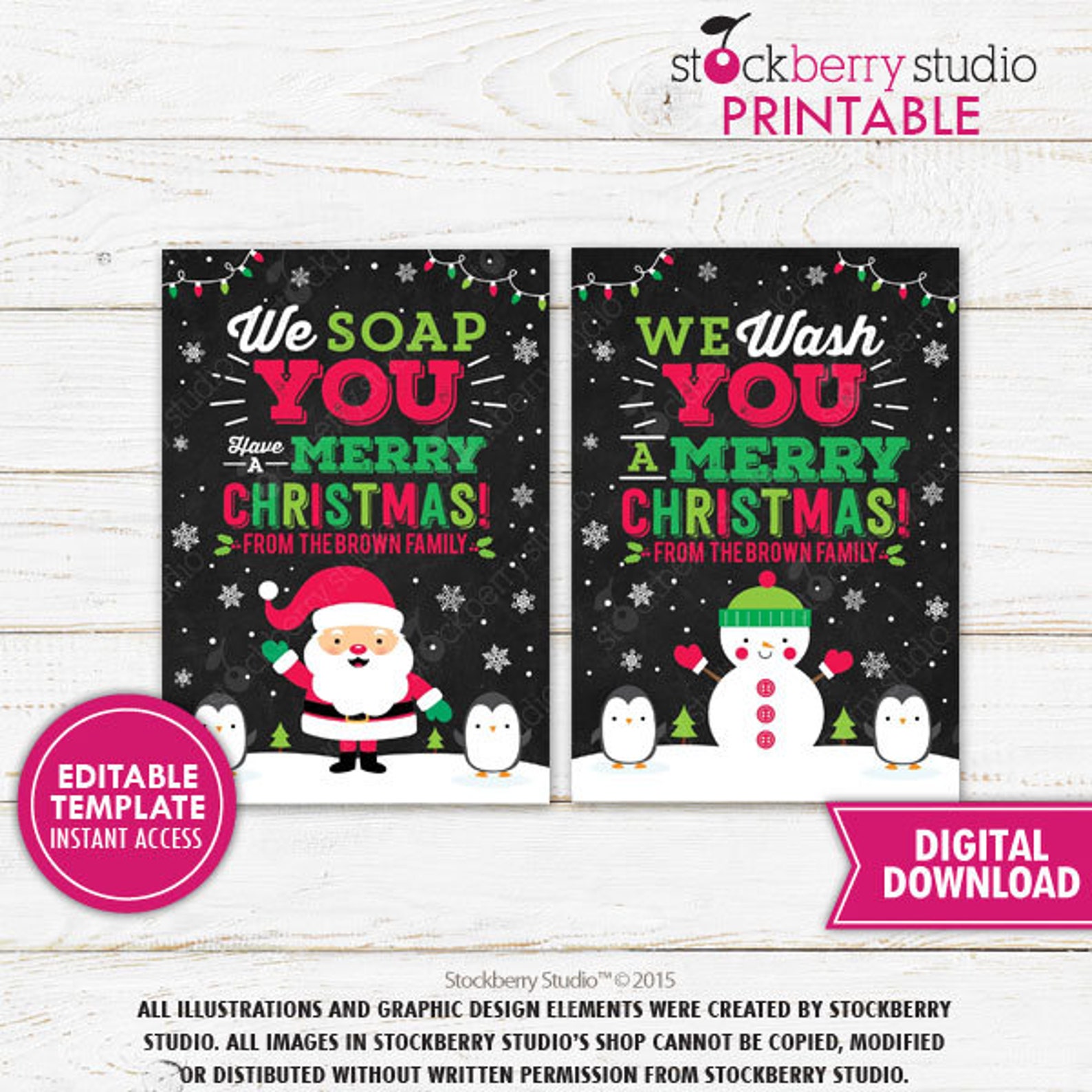 Christmas Soap Tags Printable Holiday Soap Labels Christmas - Etsy