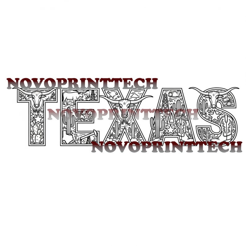 Texas Themed Logo SVG/DXF/PNG - Etsy