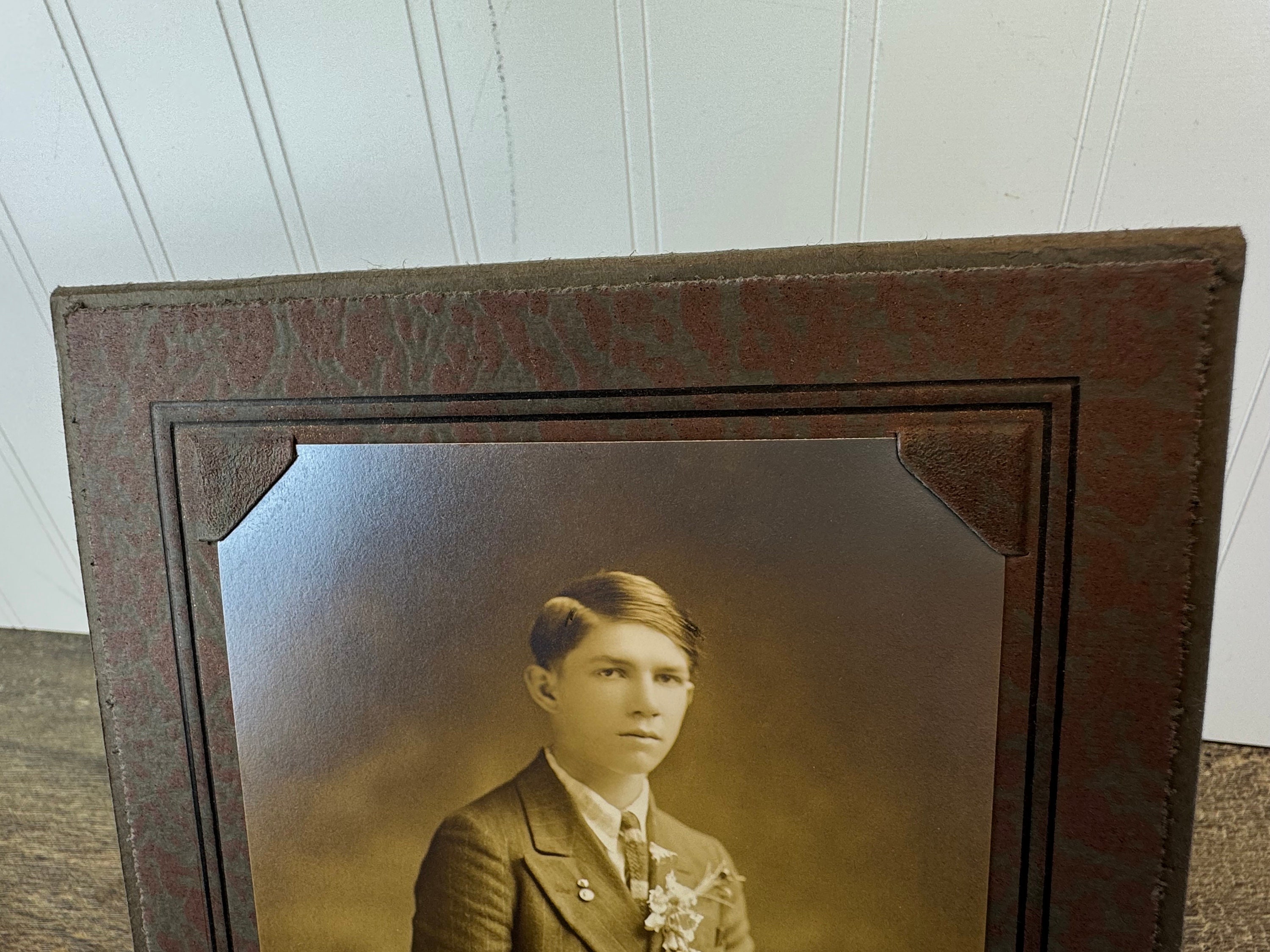 Antique 1928 Cabinet Card Graduation Portrait of Young Man With Folding ...