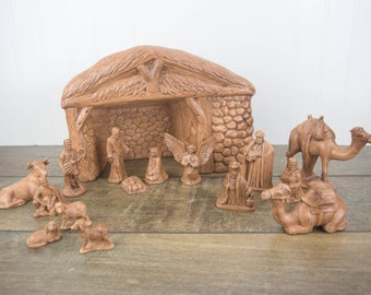 Ceramic Vintage Nativity Set - Etsy