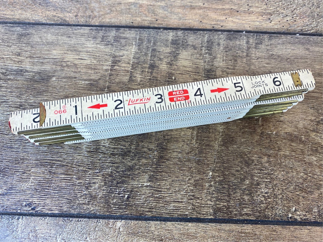Vintage Lufkin Wooden Folding Ruler Made in USA Primitive Rustic ...