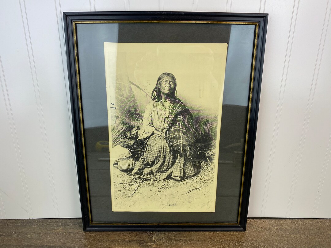 Vintage Framed Print of an Apache Portrait by C.S. Fly or Frank Randall ...