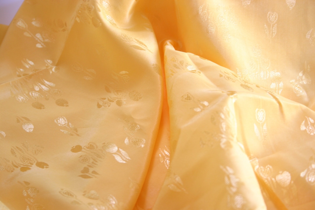 Yellow Brocade - Chinese Brocade Fabric (35 X 35 Inches) - Etsy