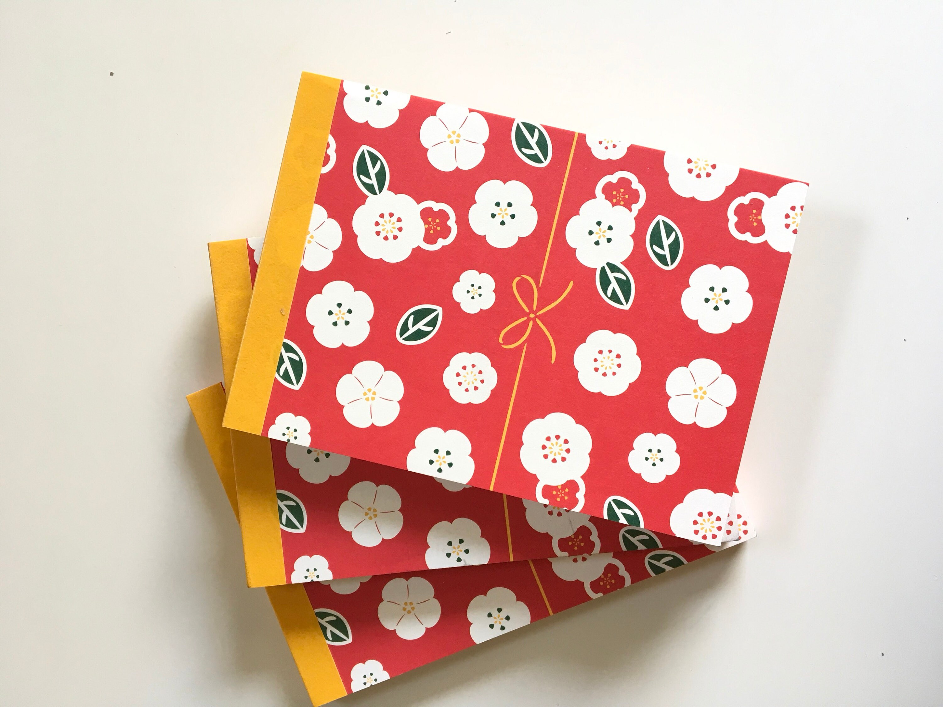 Cute Red Notepad Japanese Motif Notebook 1 Notepad | Etsy