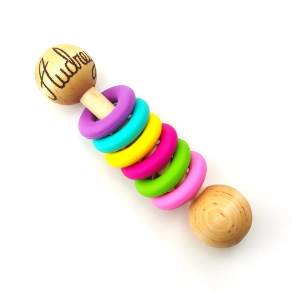 Wooden Rattle - Etsy