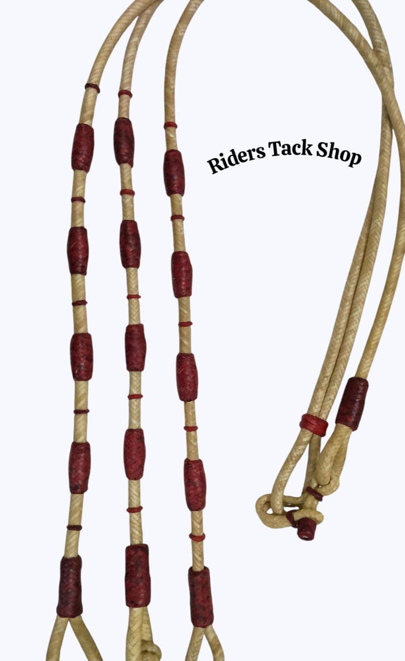 Handmade Braided Rawhide Leather Romal Reins: Western Horse Tack Item ...