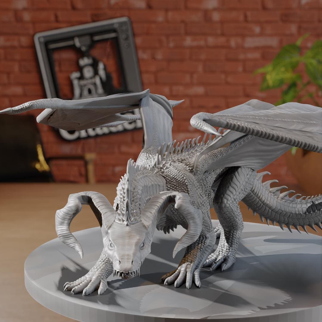 Young Black Dragon Miniature: D&D, Pathfinder RPG - the Resin Citadel ...