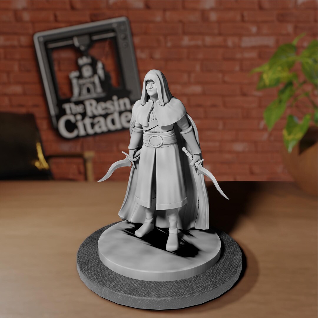 Human Rogue Miniature: Stealth RPG Figure, Dungeons and Dragons ...