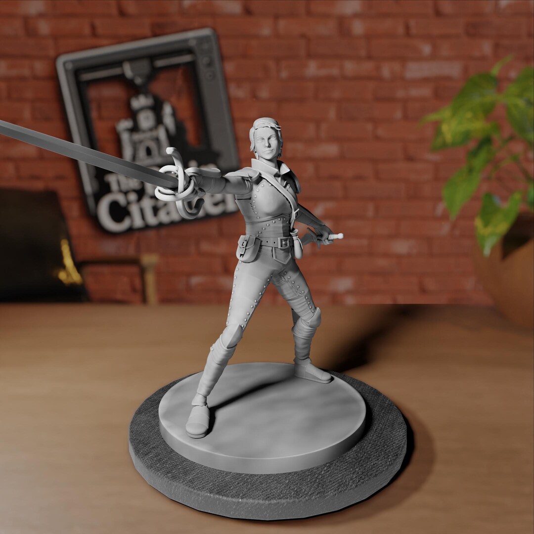 Female Rogue Swashbuckler Miniature: Dungeons and Dragons, TTRPG, Resin ...