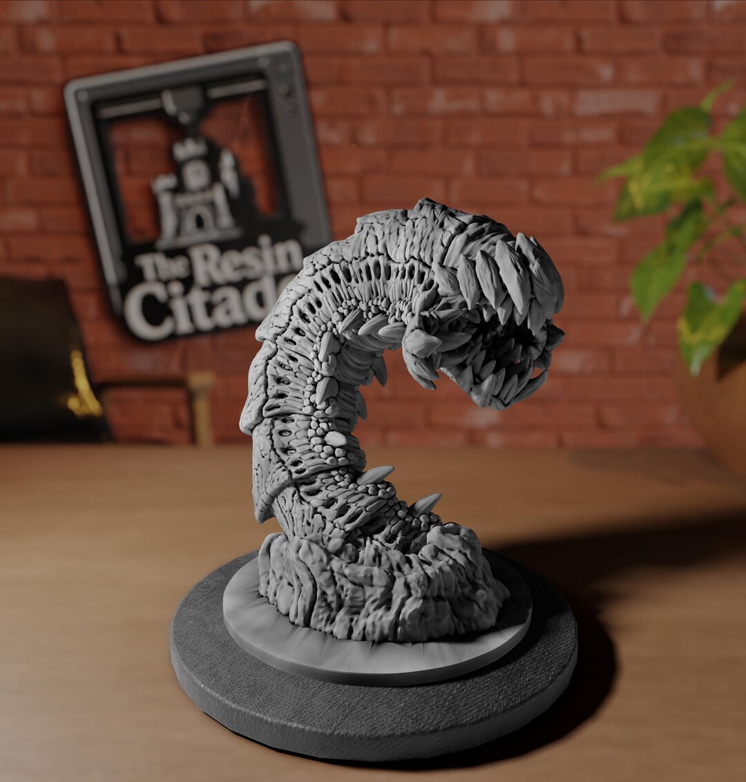 Large Purple Worm Miniature: Dungeons and Dragons, Pathfinder TTRPG - Etsy