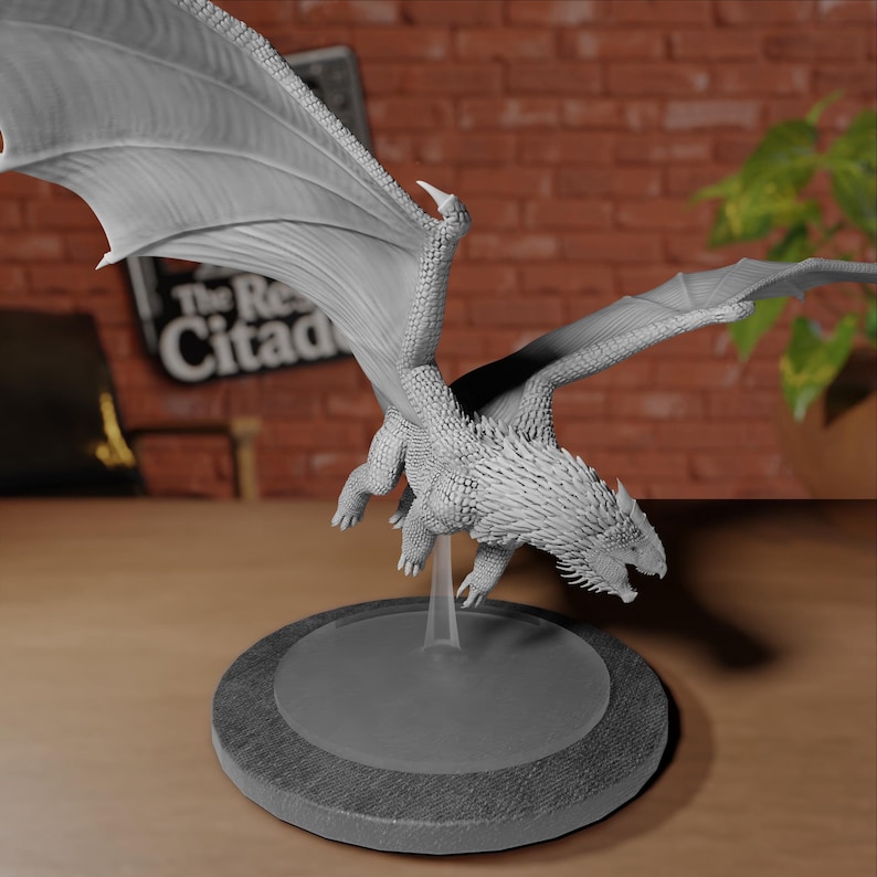 Ancient White Dragon Miniature: Gargantuan D&D Resin Figurine - Etsy