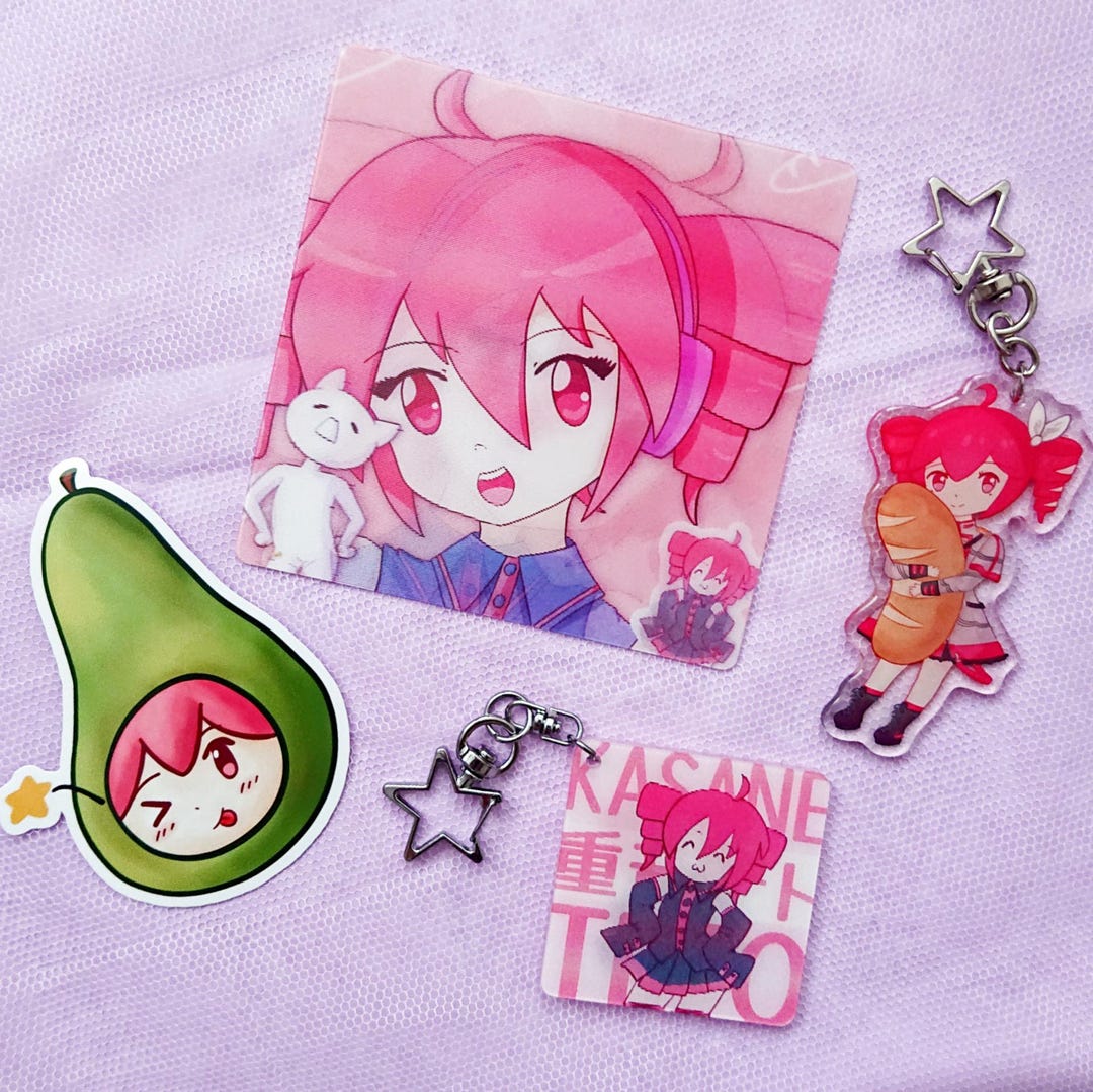 Kasane Teto Lenticular Print, Synthv Charm, Pearto Sticker - Etsy