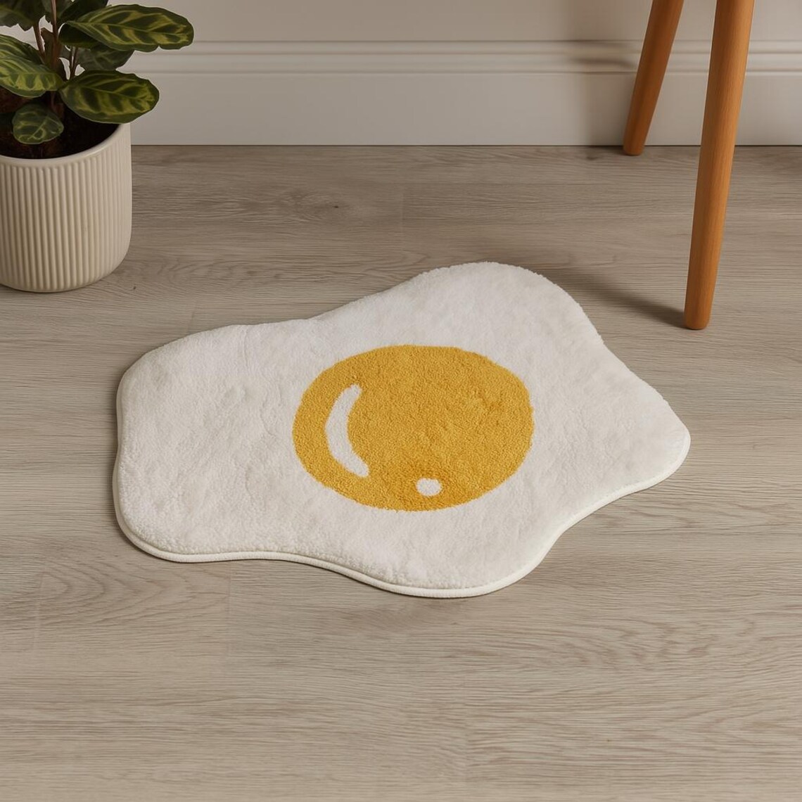 Funny Fried Egg Rug – Kawaii Rug for Kitchen, Bedroom or Bathroom ...