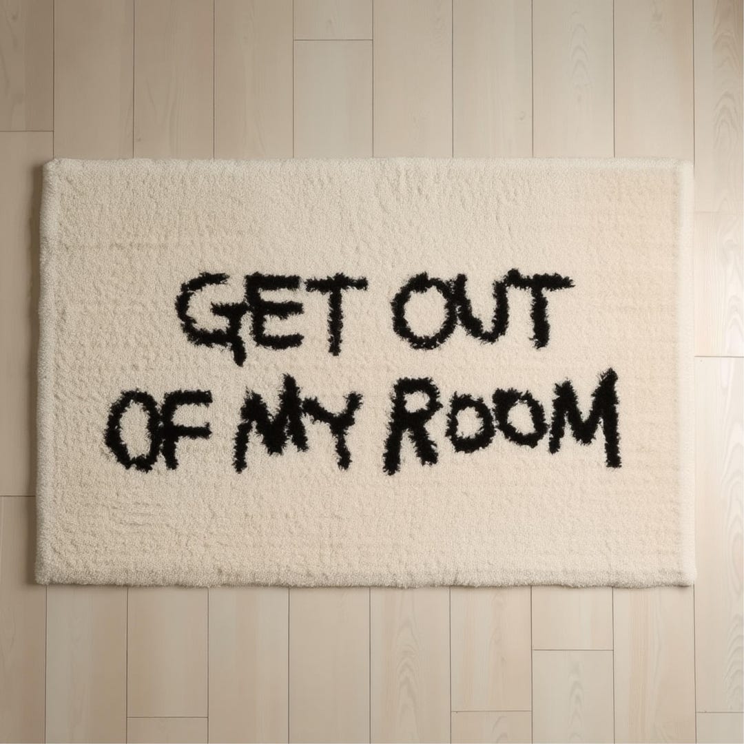 Funny "get Out of My Room" Rug: Novelty Dorm Decor - Etsy