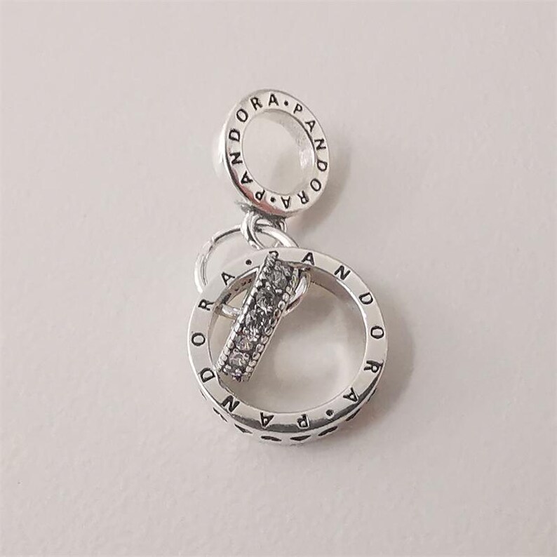Pandora Logo Circles Dangle Charm Pendant 925 Ale - Etsy