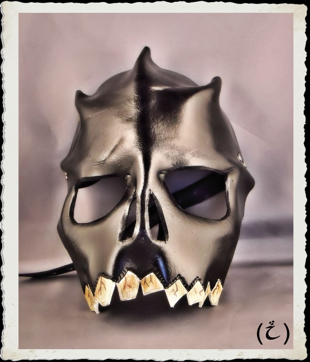 Skull Leather Mask Black - Etsy