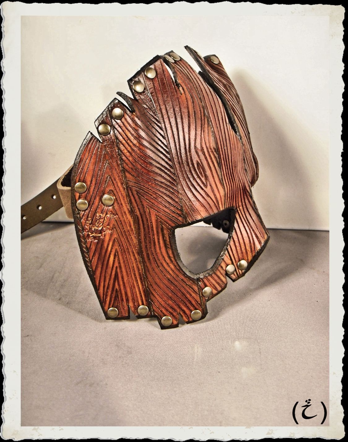 Wooden Leather Mask | Etsy