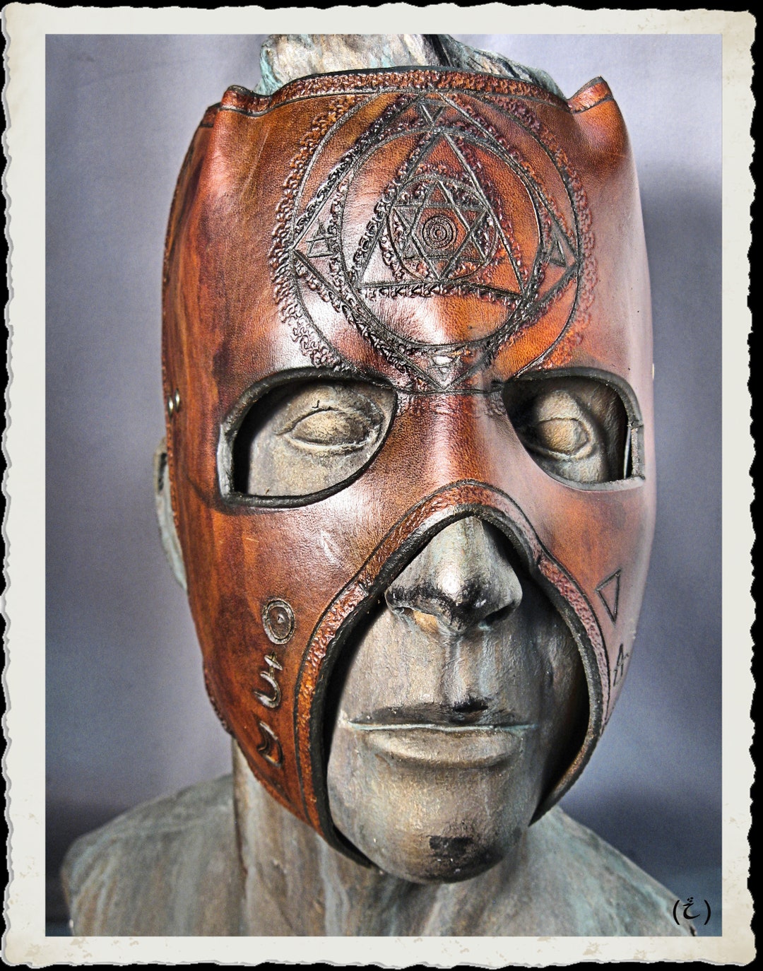Brown Leather Mask Alchemist - Etsy