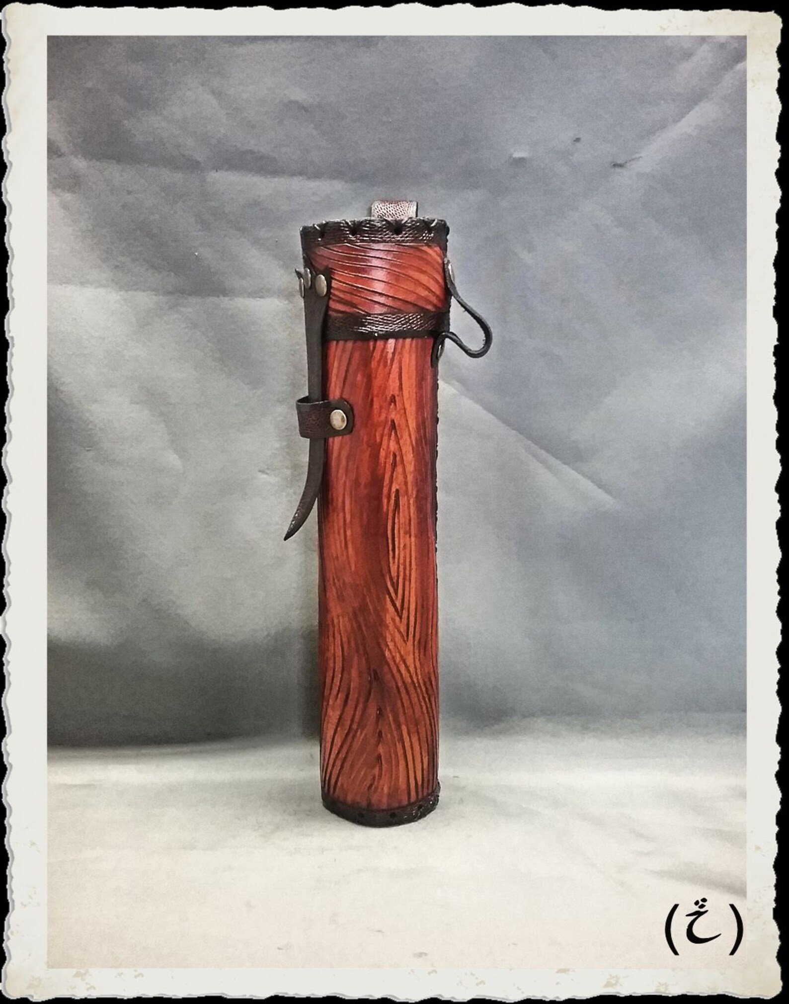 Wooden Leather Scroll Case / Holster / Tube - Etsy