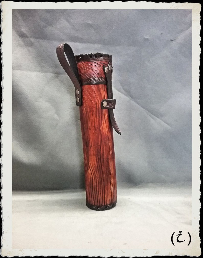 Wooden Leather Scroll Case / Holster / Tube - Etsy