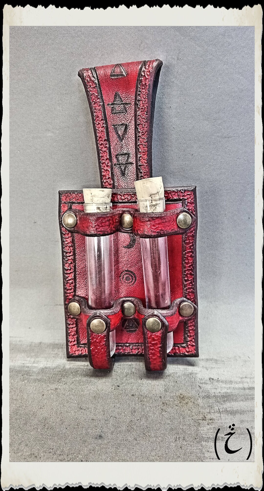 Leather Vial Holster - Alchemist - Red - - Etsy