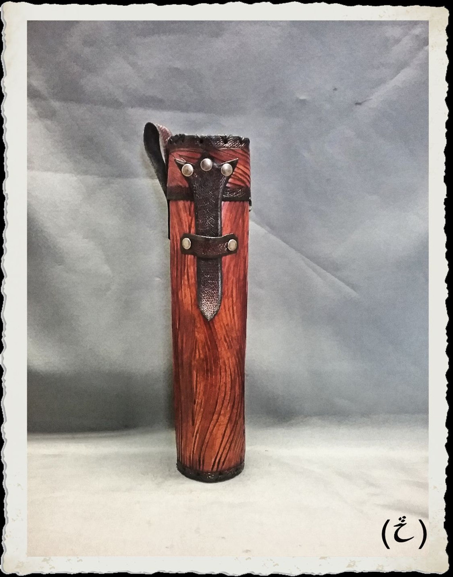 Wooden Leather Scroll Case / Holster / Tube - Etsy