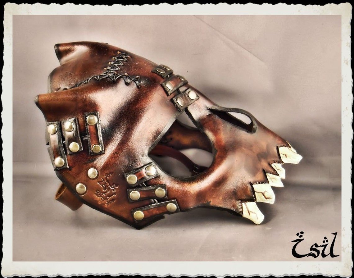 Leather Skull Mask Wild | Etsy