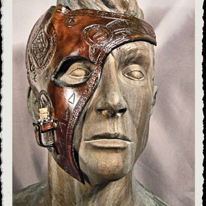 Brown Leather Half Mask Alchemist - Etsy