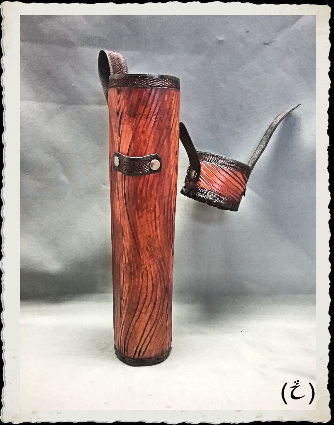 Wooden Leather Scroll Case / Holster / Tube - Etsy