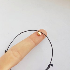 Smiley Face Bracelet, Minimalist Cord Friendship Jewelry, Everyday ...