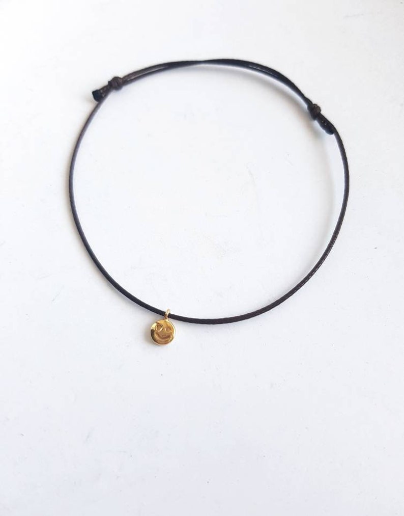 Smiley Face Bracelet Minimalist Cord Friendship Jewelry | Etsy