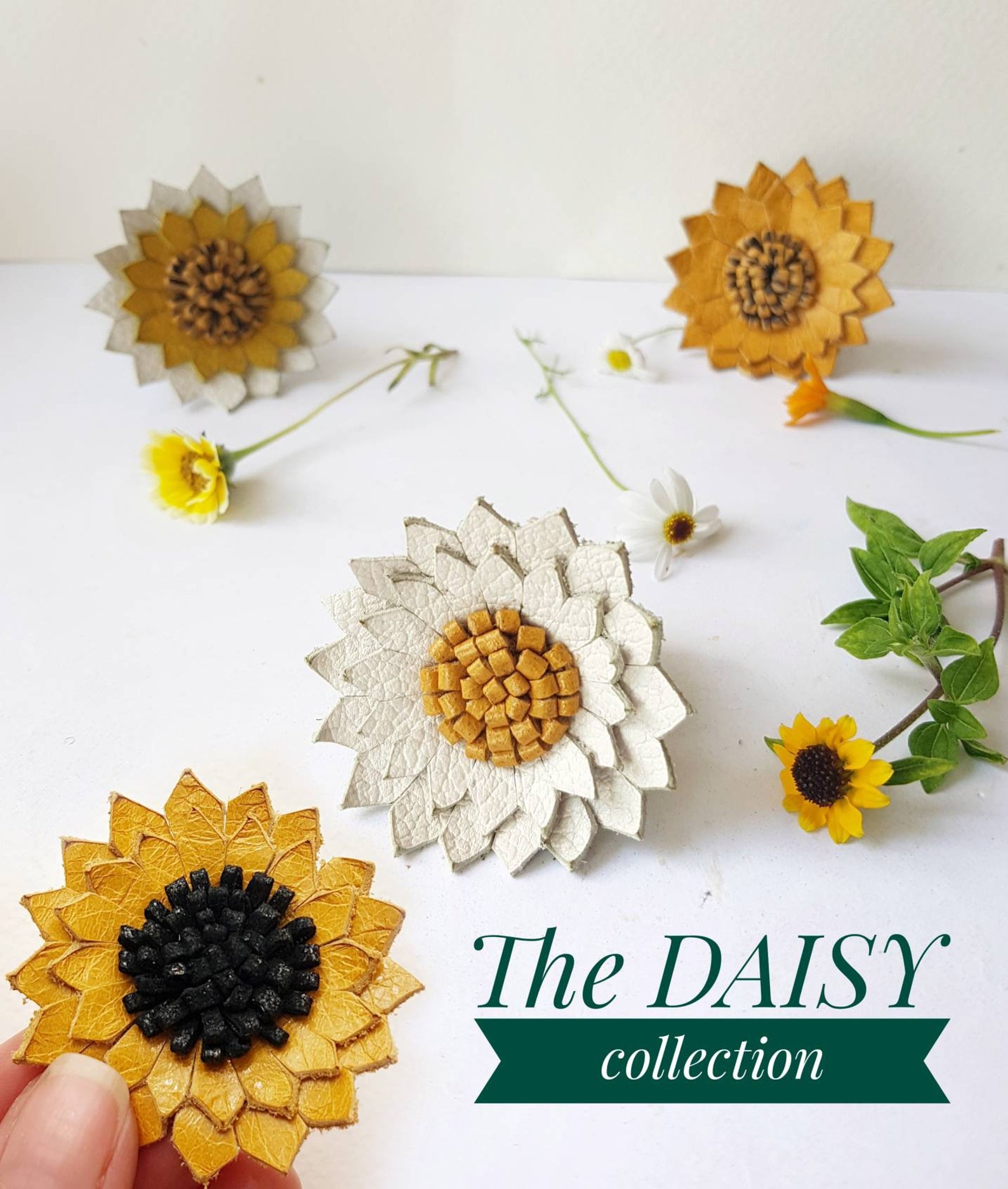 Statement Sunflower Ring, Leather Goods for Women, Summer Symbol Gift ...
