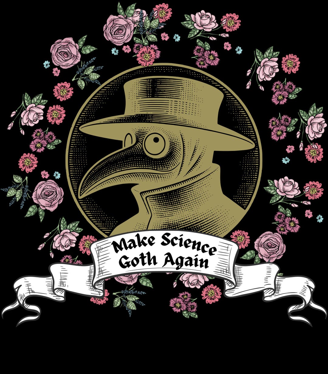 V Neck Plague Doctor Shirt Make Science Goth Again, Gothic V-neck Tee ...