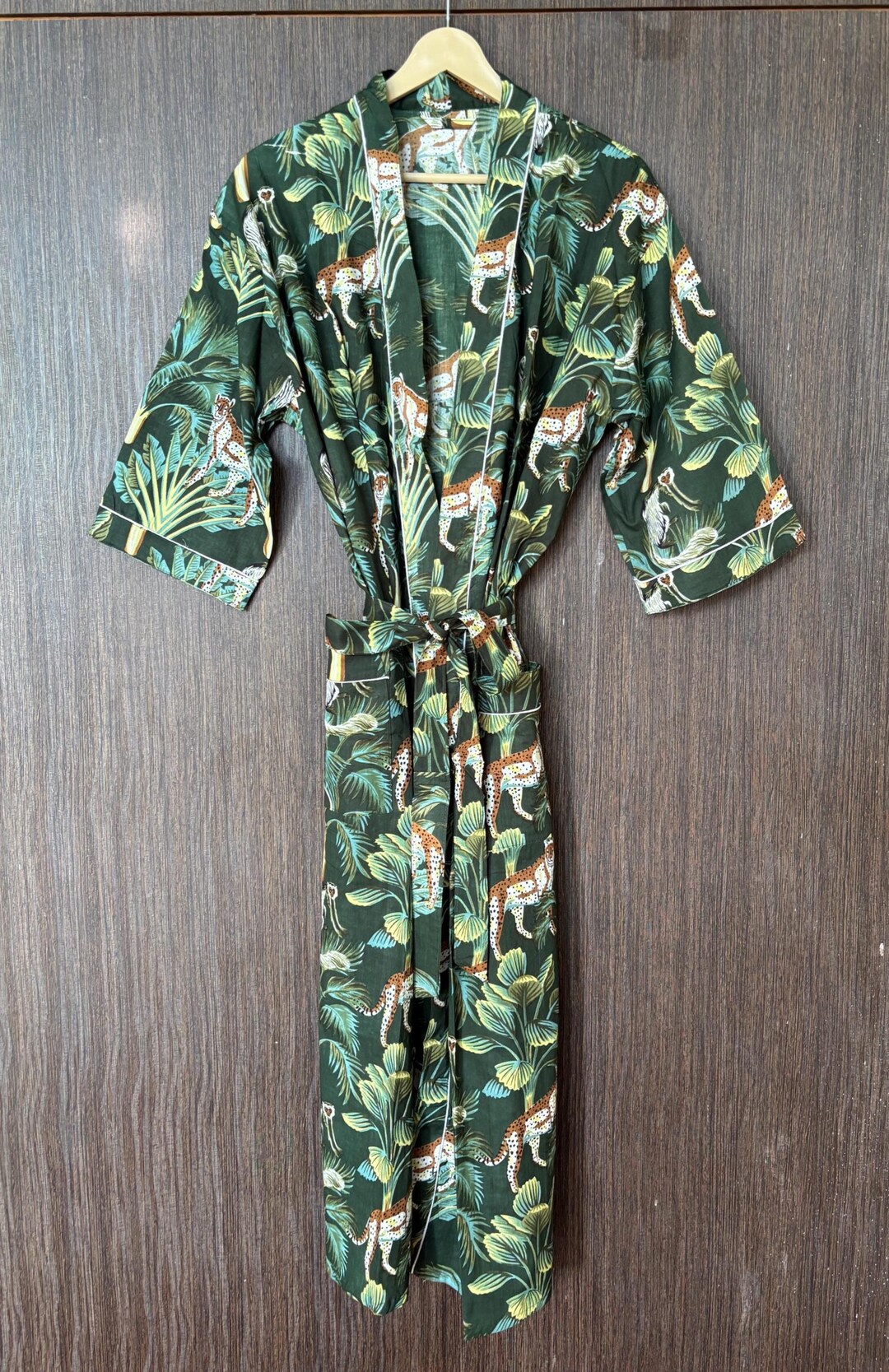 Kimono Robe, Dressing Gown, Vintage Style, 100% Cotton Kimono Robes ...