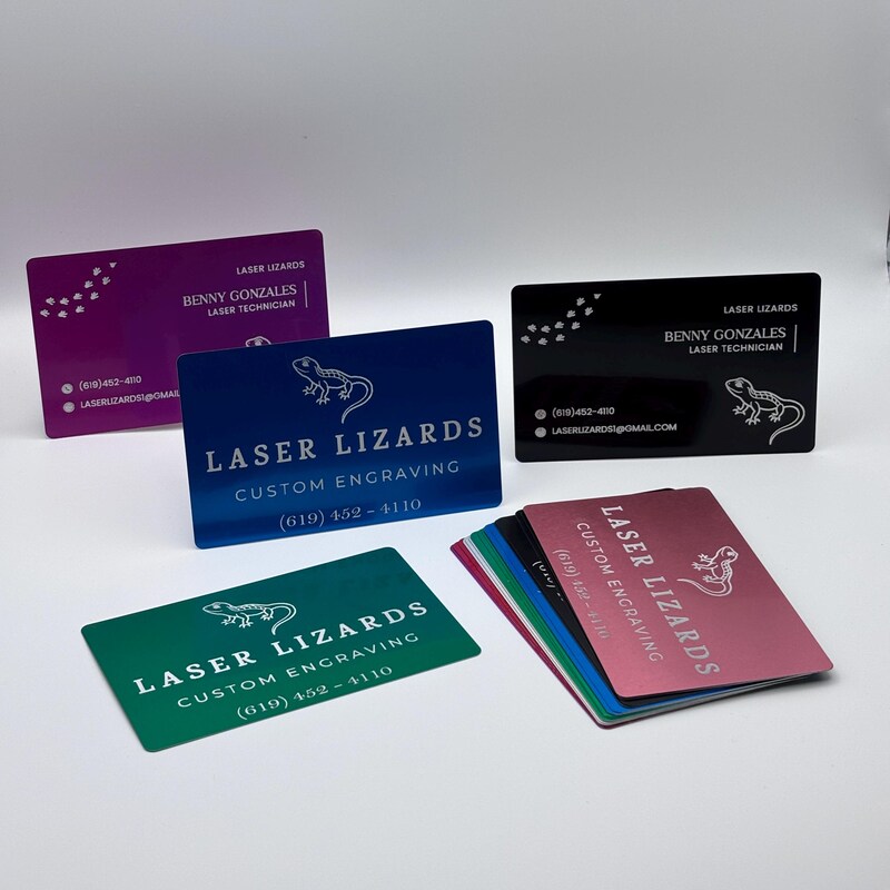 Laser Engraved Metal Business Cards - Etsy