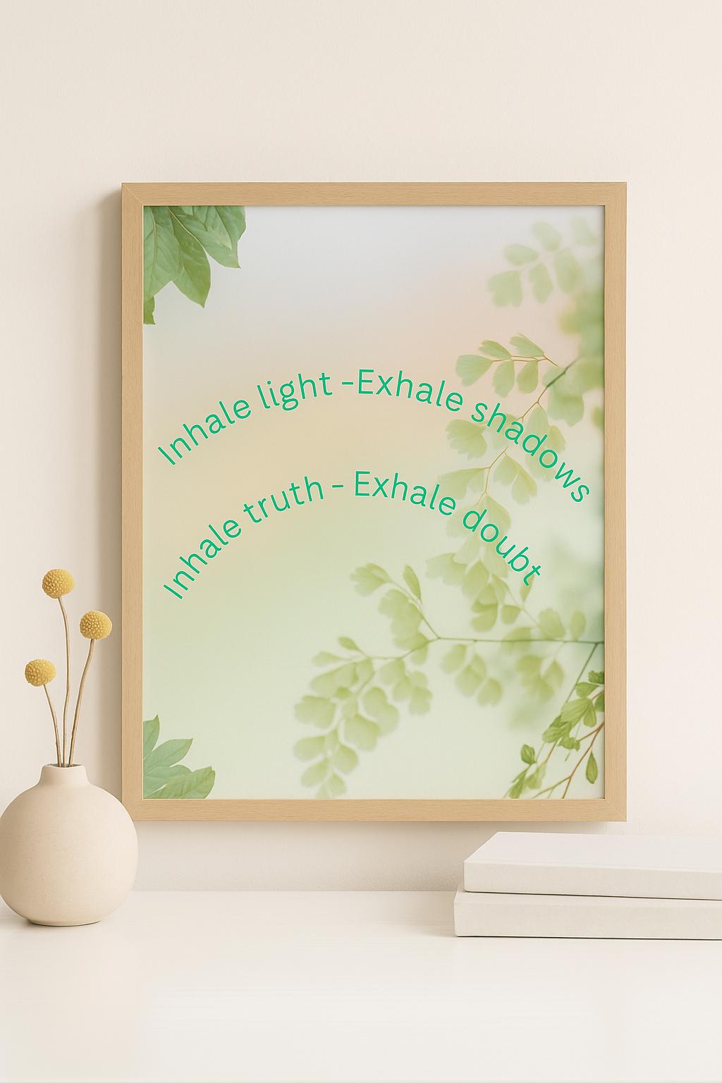 Mindful Affirmation Print Set (2 Pack) | Inhale-exhale Quotes | Digital ...