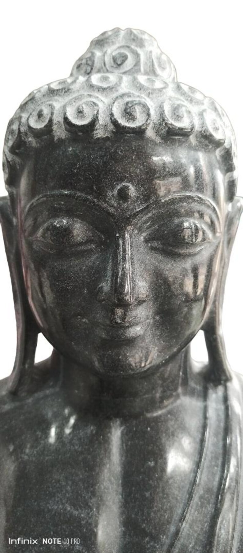 Hand Carved Marble Buddha Statue - 12 Inch Meditating Idol - Etsy