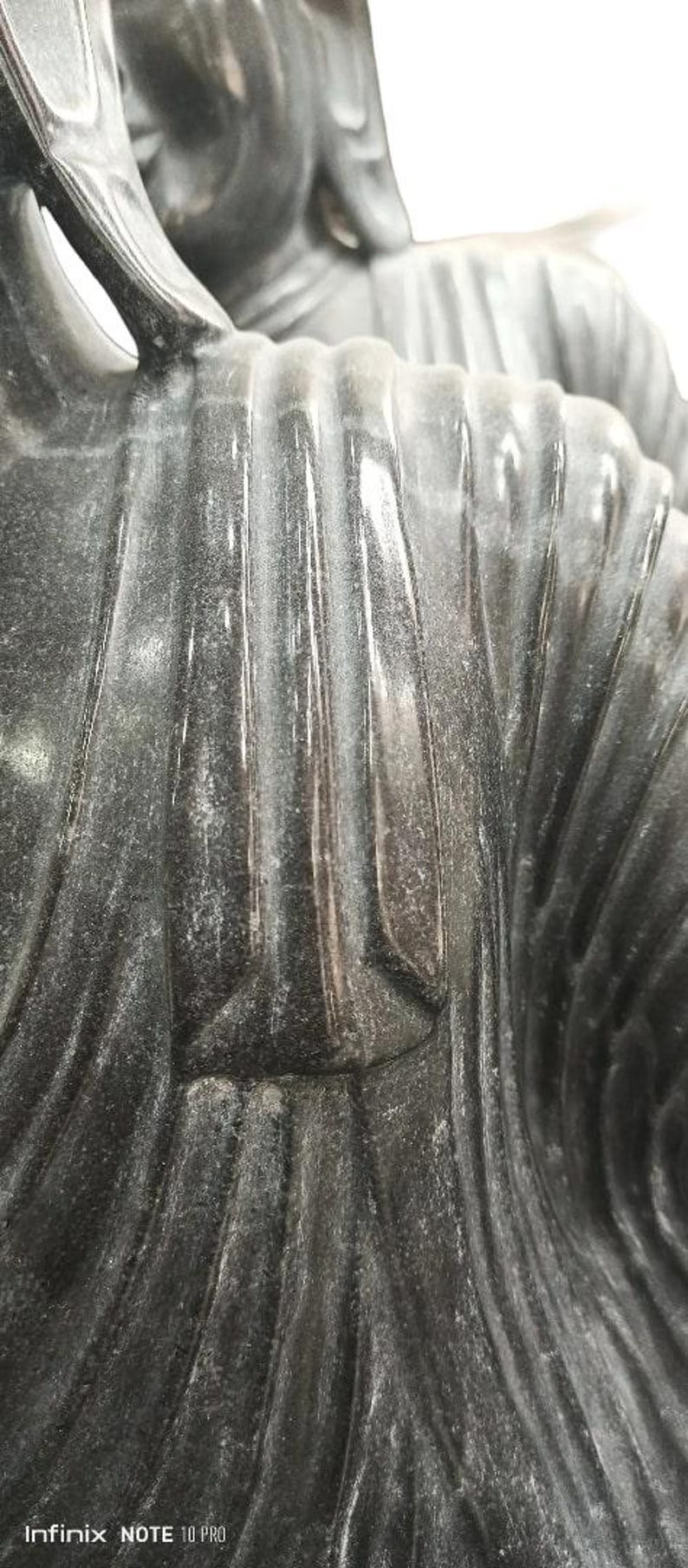 Hand Carved Marble Buddha Statue - 12 Inch Meditating Idol - Etsy