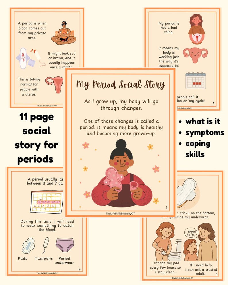 Menstruation Social Story | Hygiene Guide for Neurodiverse Learners ...