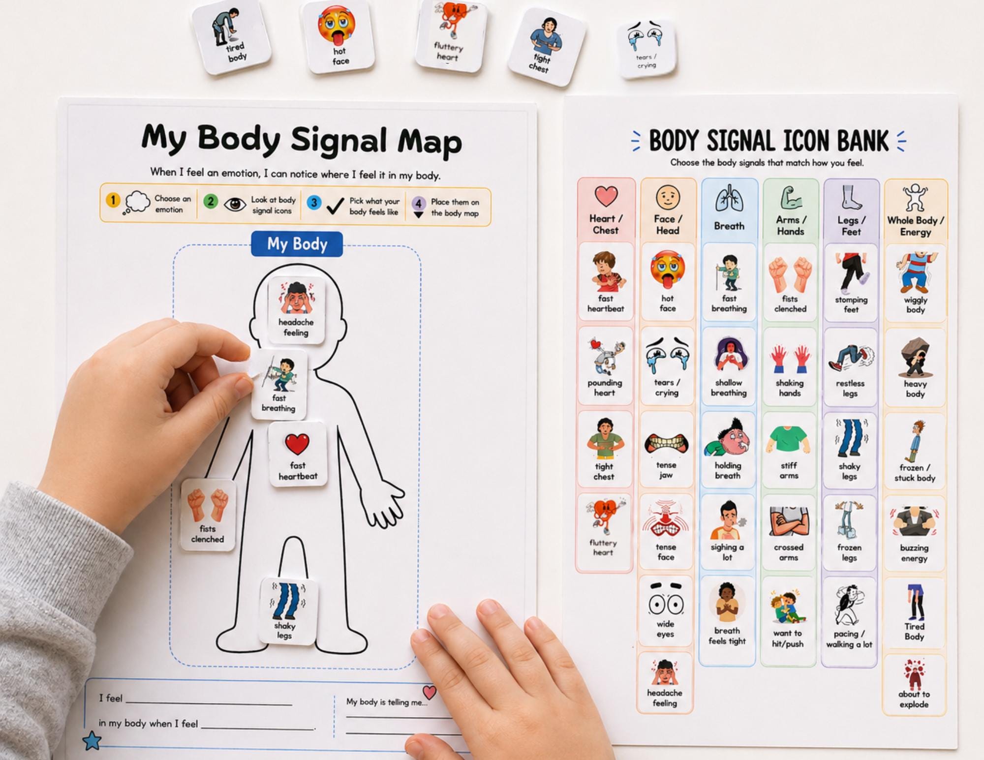 Kids Body Sensations Chart | Emotion Interoception Activity | SEL ...