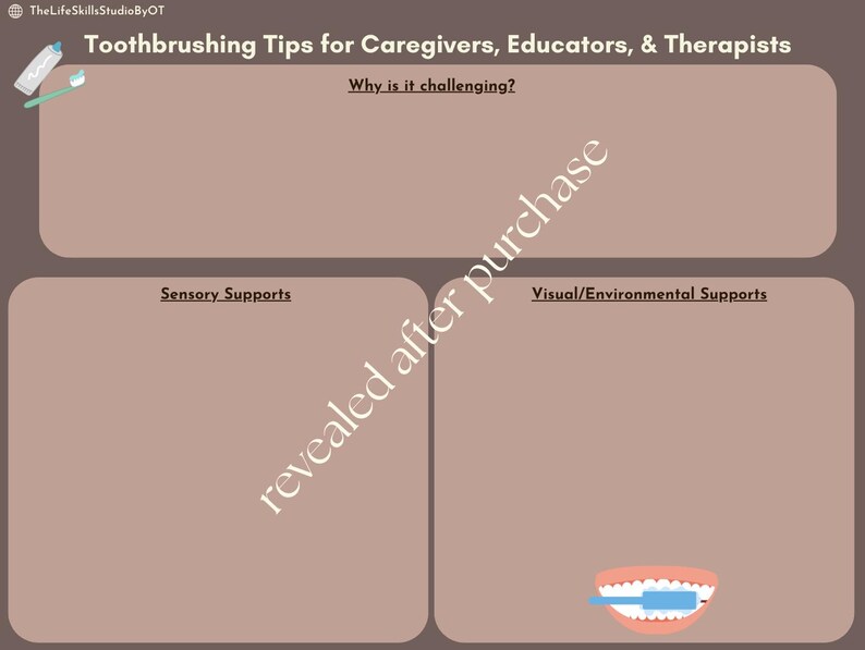 Toothbrushing Intervention Guide | Sensory, Visual, Motor ...