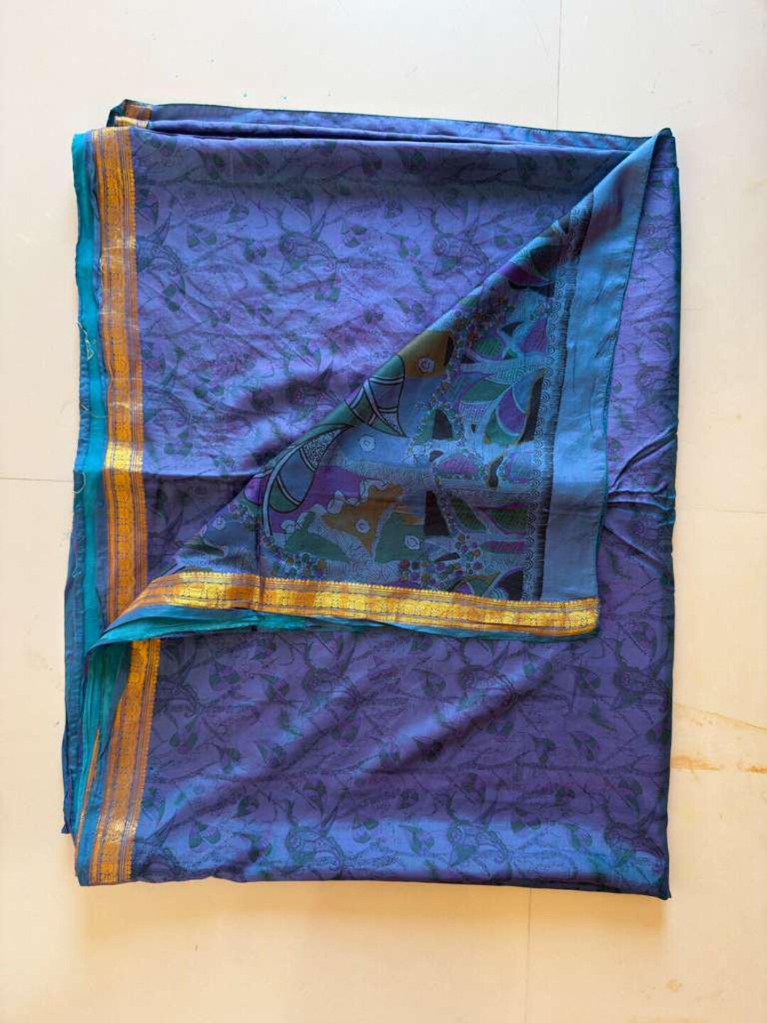 Vintage Indian Silk Saree Fabric, Recycled Boho Textile, DIY Crafts - Etsy