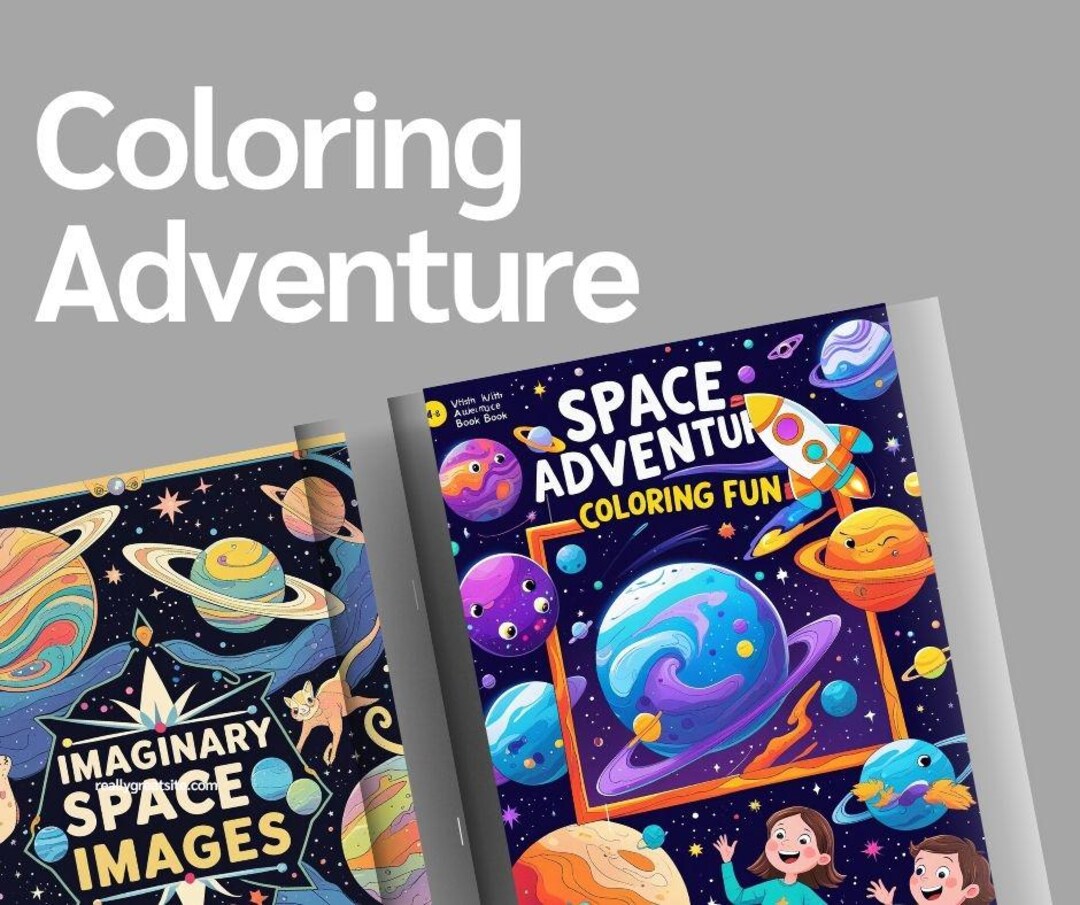 Coloring Book Space Adventures: A to Z Coloring Journey - Etsy